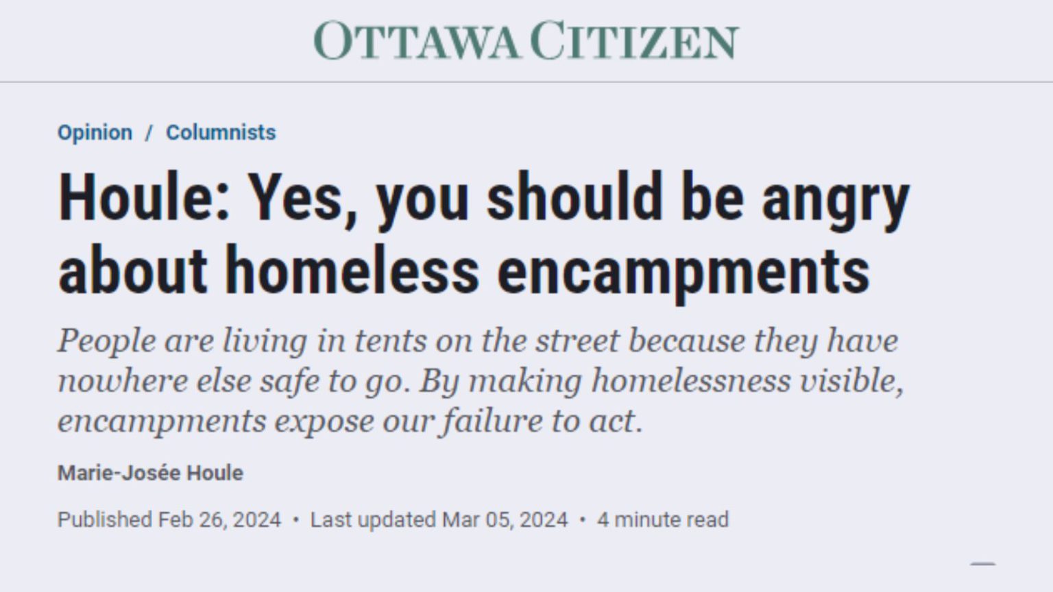 NRHN - Encampments in Canada